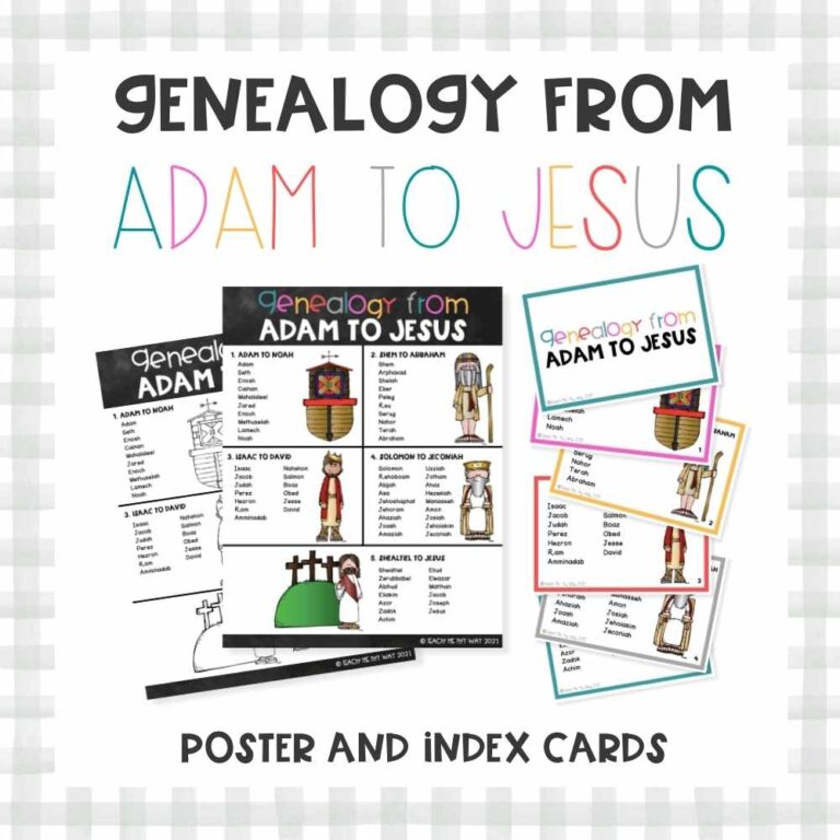 Jesus' Genealogy Flashcards and Poster - Teach Me Thy Way