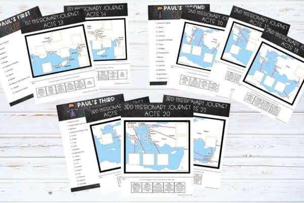 Map Paul's Missionary Journeys Bundle - Teach Me Thy Way