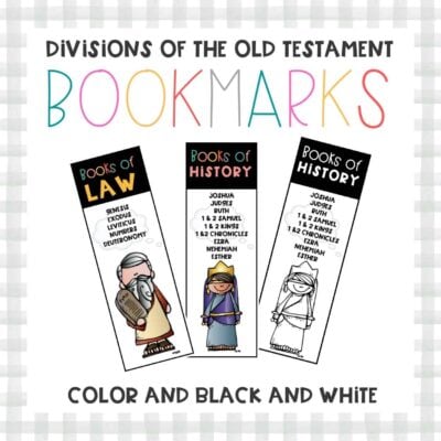 Divisions of the Old Testament: Books of the Bible Bookmarks - Teach Me ...